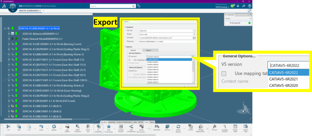 チーム内でCATIA V5と3DEXPERIENCE CATIA (CATIA V6)間のデータのやり取りは、CATIA V5形式のファイルベースでも可能です。 | NSS Blog